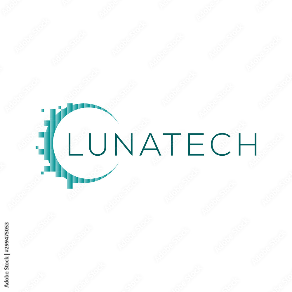 Luna tech modern technology business design interner computer abstract ...