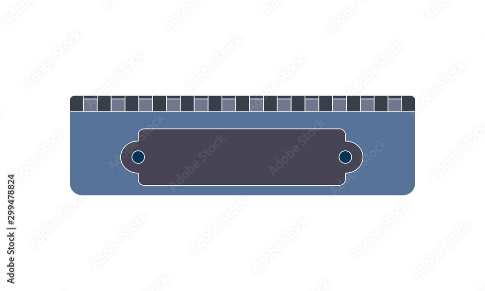Vecteur Stock Harmonica vector icon on white background. Flat vector ...