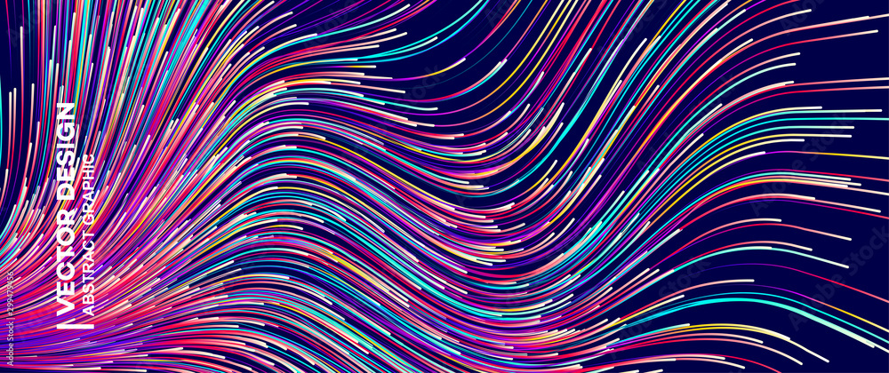Abstract colorful lines vector background, stylish color background ...