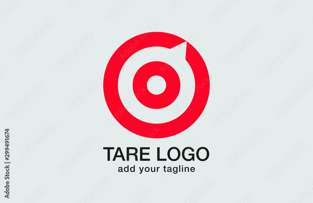 Vetor de Target logo. Red aim, arrow, compass, speech bubble, Idea ...