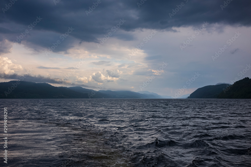 Loch Ness, a large, deep, freshwater loch in the Scottish Highlands ...