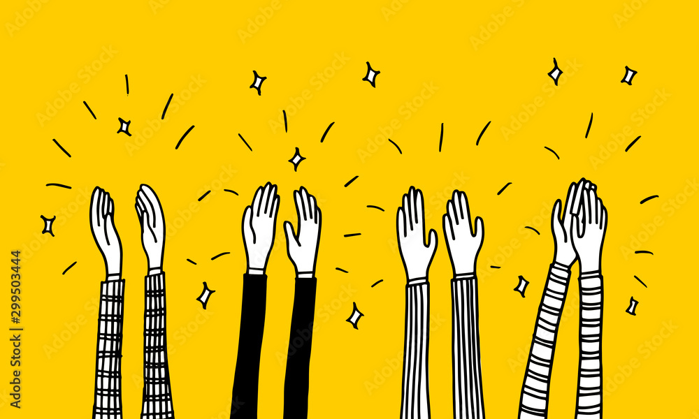 doodle design element, applause doodle vector illustration ,hand drawn ...