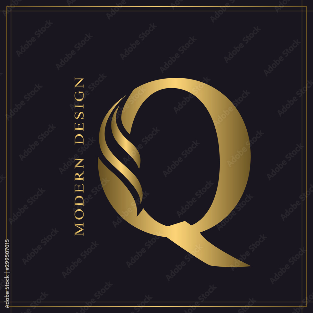 Elegant Capital letter Q. Graceful Royal Style. Calligraphic Beautiful ...