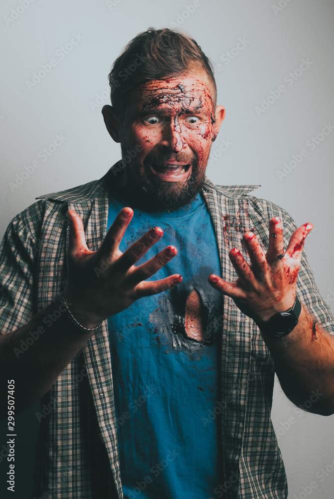 Man Screaming In Fear