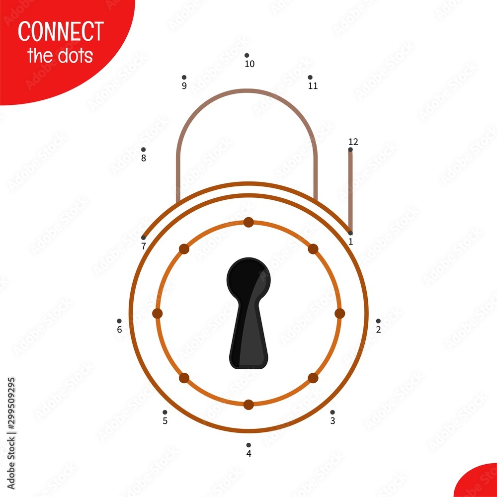 Educational game for kids. Dot to dot game for children. Cartoon gold ...