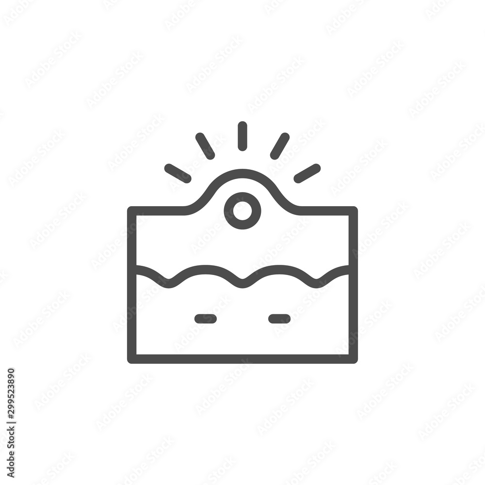 Acne inflammation line outline icon Stock Vector | Adobe Stock