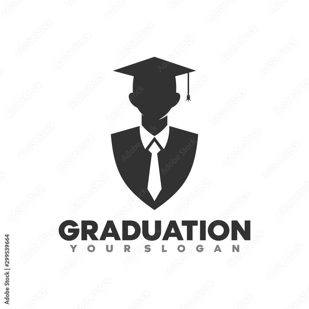 people graduation logo, icon and template Stock Vector | Adobe Stock