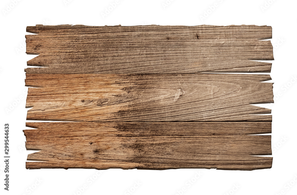 Brown wooden sign on a white background In the concept of the signpost ...