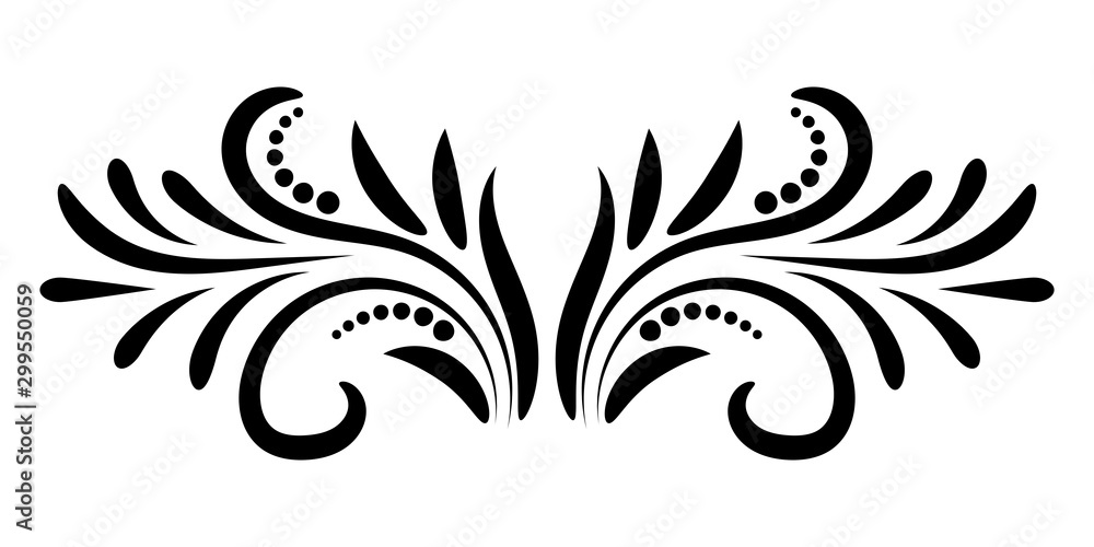 Abstract curly element for design, swirl, curl. Vector illustration ...