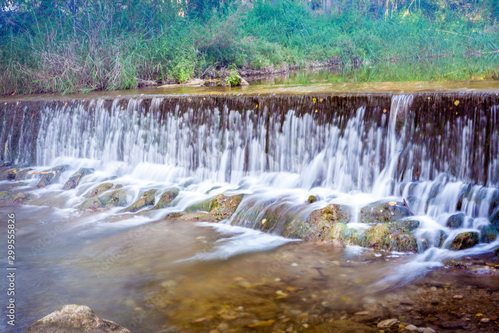 Cascada en rio de la ruta del agua. Stock Photo | Adobe Stock