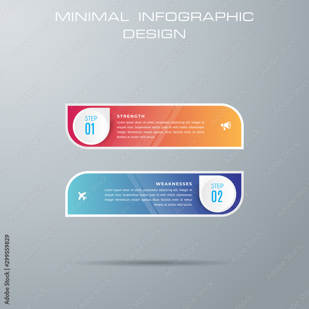 Infographic template with 2 options, workflow, process chart,Timeline ...