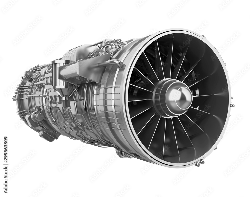 Turbofan Jet Engine Isolated Stock Illustration | Adobe Stock