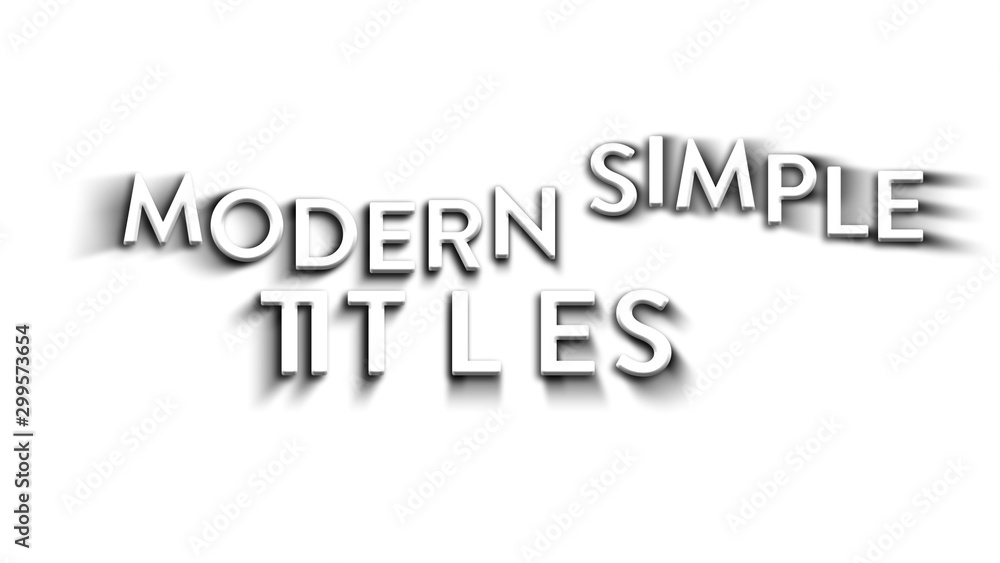Modern Simple Titles Stock Template | Adobe Stock