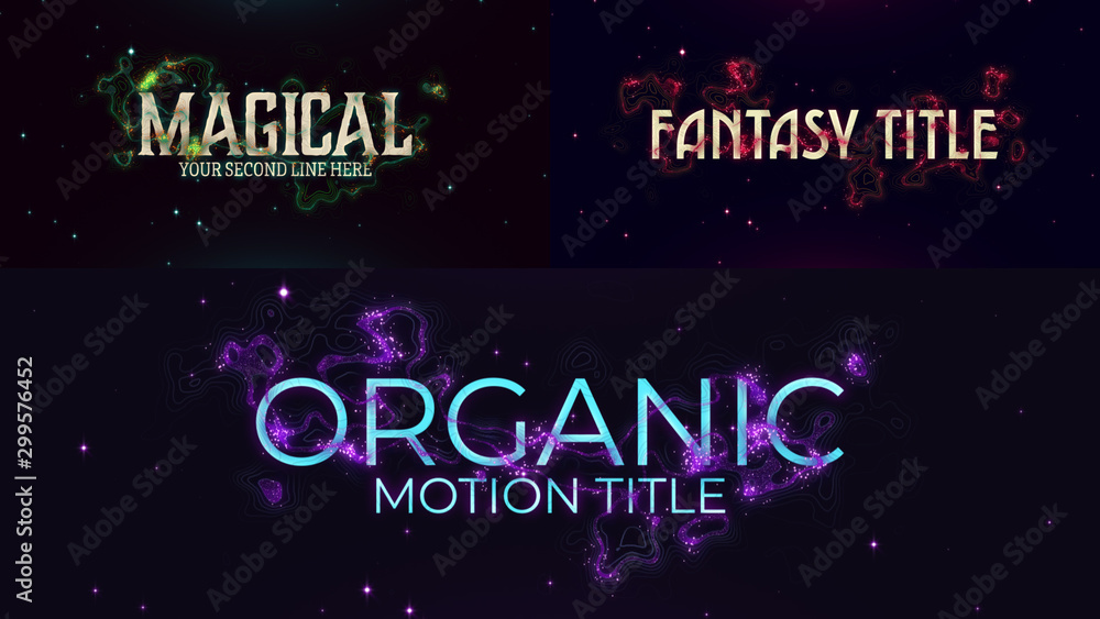 Liquid Glitter Title Stock Template | Adobe Stock