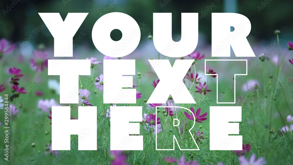 Large Outline Title Stock Template | Adobe Stock