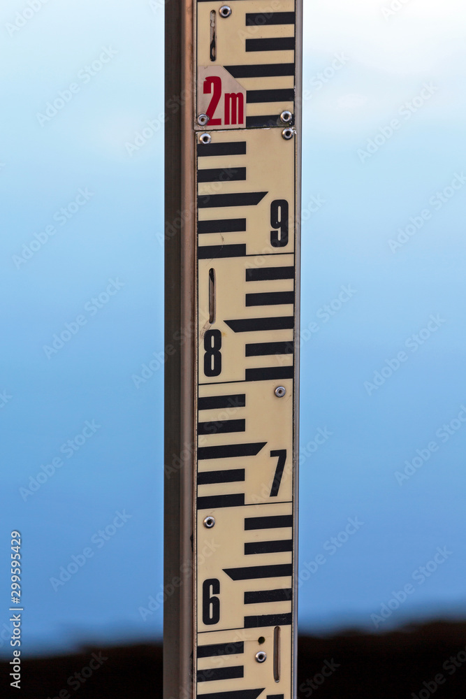 Water Level Pole Stock Photo | Adobe Stock