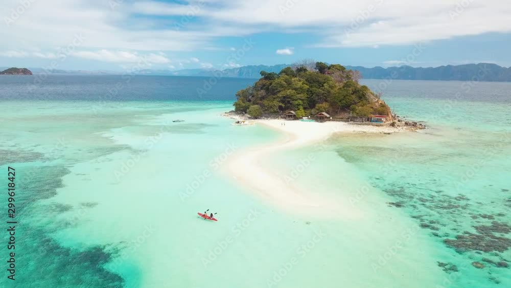 Philippines, Tropical Island Paradise, Small Island With White Beach ...