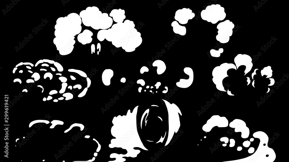 Hand-Drawn Smoke Elements Stock Template | Adobe Stock