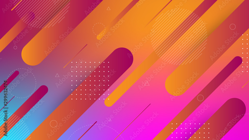 Modern abstract graphic elements. Abstract gradient banners with ...