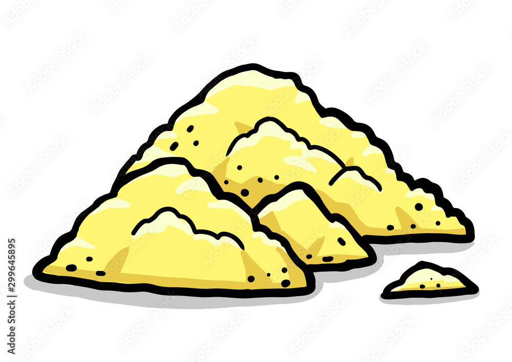 sand cartoon vector and illustration, hand drawn style, isolated on ...