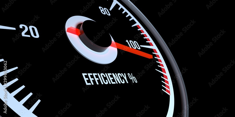Efficiency Level Meter on 100% extremely detailed and realistic high ...