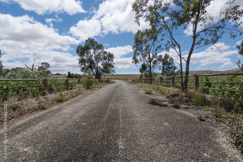 Old Road Bridge, overgrown and falling into disrepair, Australian ...
