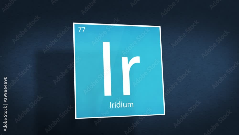 Periodic Table Of Elements Cinematic Animated Series Element Iridium Hovering In Space Stock
