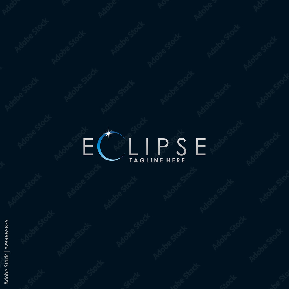 eclipse logo template design concept Stock Vector | Adobe Stock