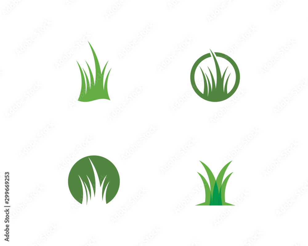 Grass logo vector Stock Vector | Adobe Stock