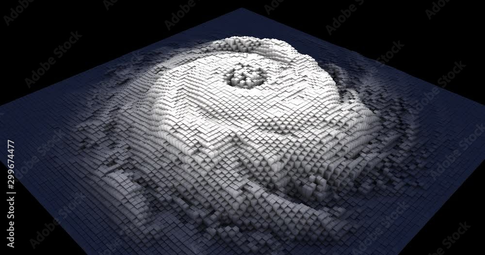 Looping low-resolution storm simulation/visualization, plus luma matte ...