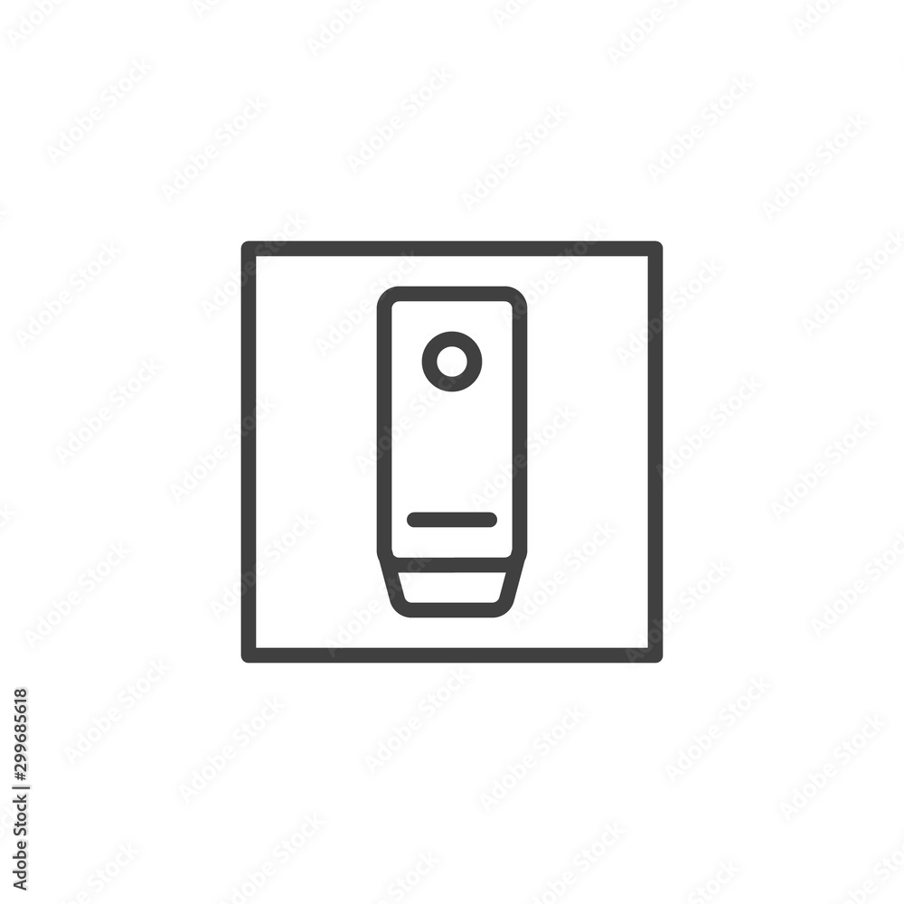 Electric switch line icon. linear style sign for mobile concept and web ...