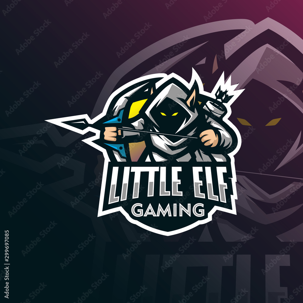 elf mascot logo design vector with modern illustration concept style ...