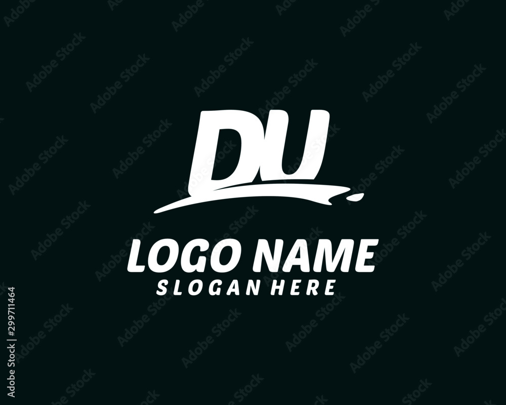 DU Initial with splash logo vector Stock Vector | Adobe Stock