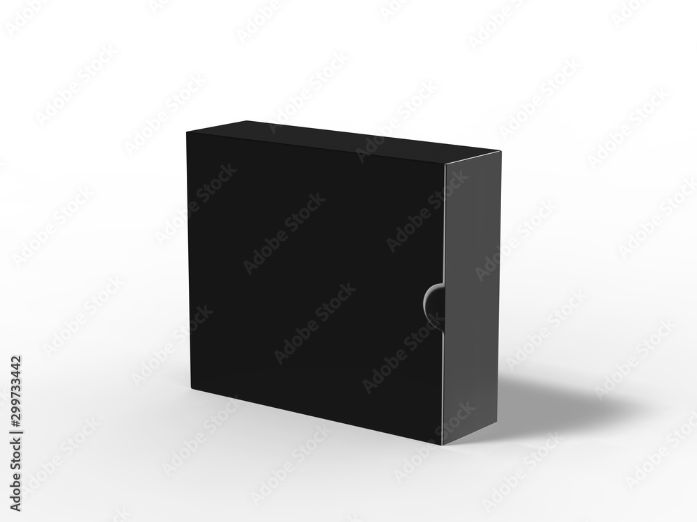 Blank flat box mock up template on isolated white background, ready for ...