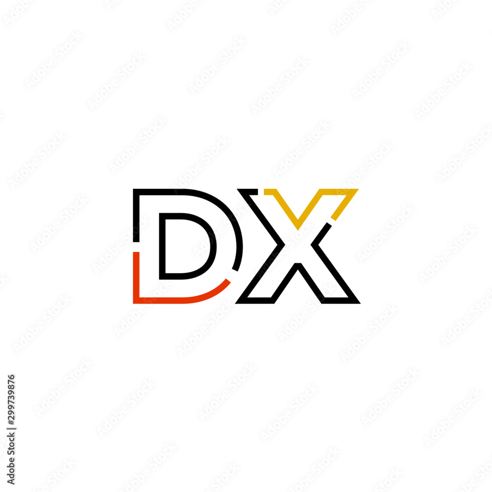 Letter DX logo icon design template elements Stock Vector | Adobe Stock