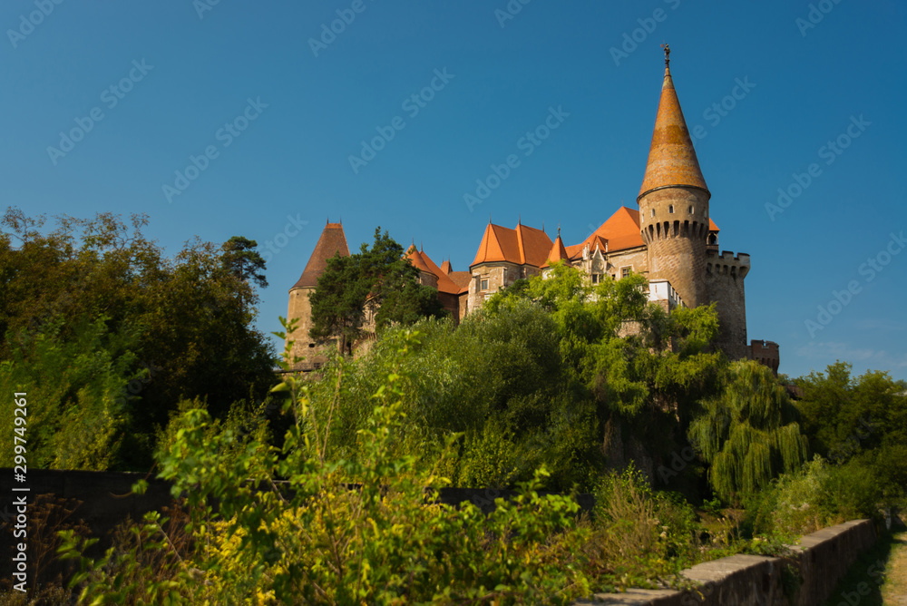 The Hunyad Castle. Medieval Gothic-Renaissance castle in Hunedoara ...