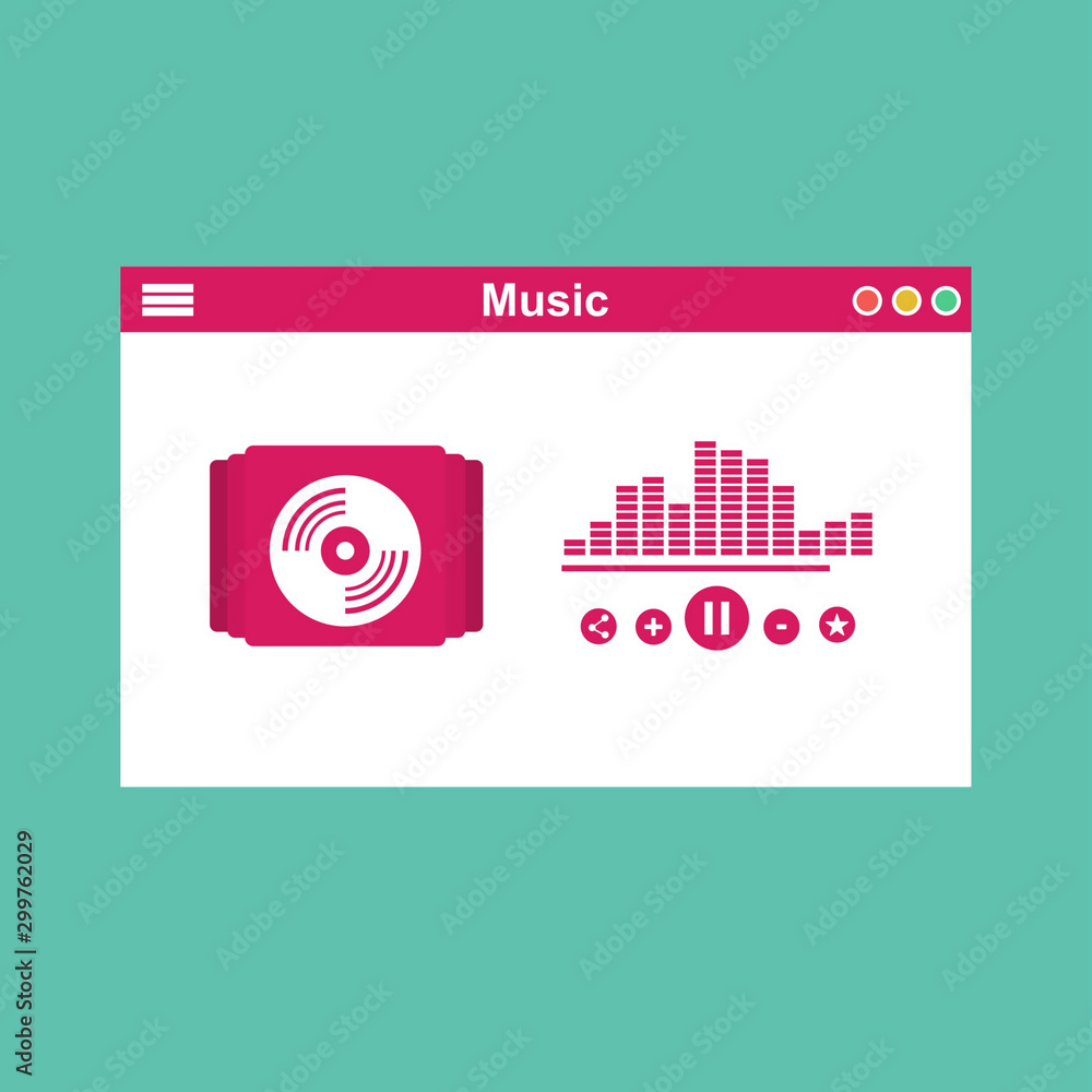 Online Music entertainment Vector Illustration to enjoy their time ...