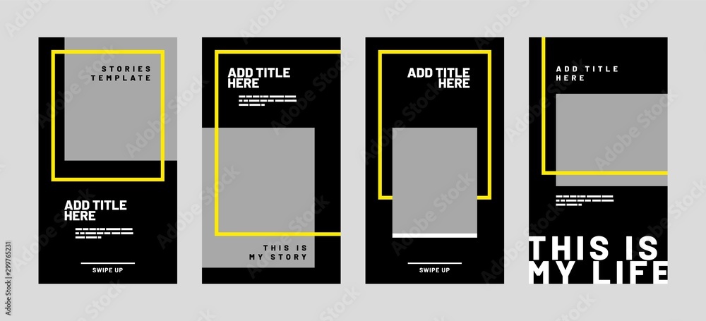 Set of minimalistic stories for social media. Pack for creating your ...