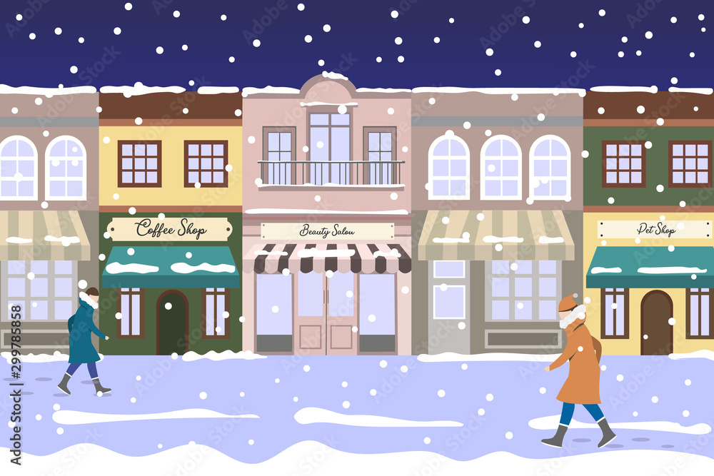Winter City Street