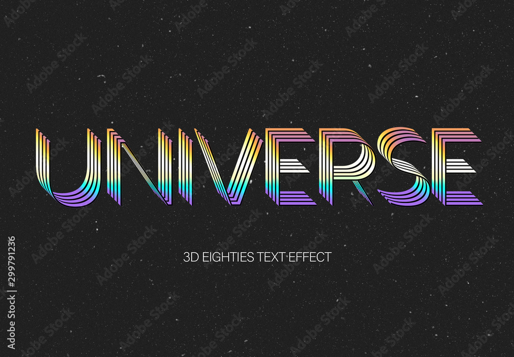 80s Retro Text Effect Stock Template | Adobe Stock