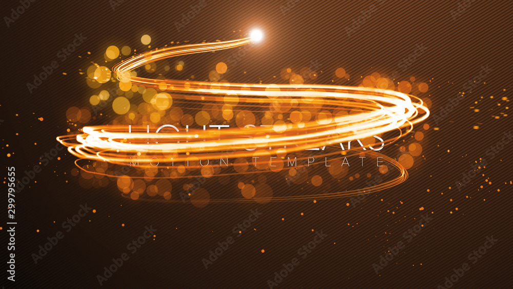 Light Streaks Spiral Title Stock Template | Adobe Stock