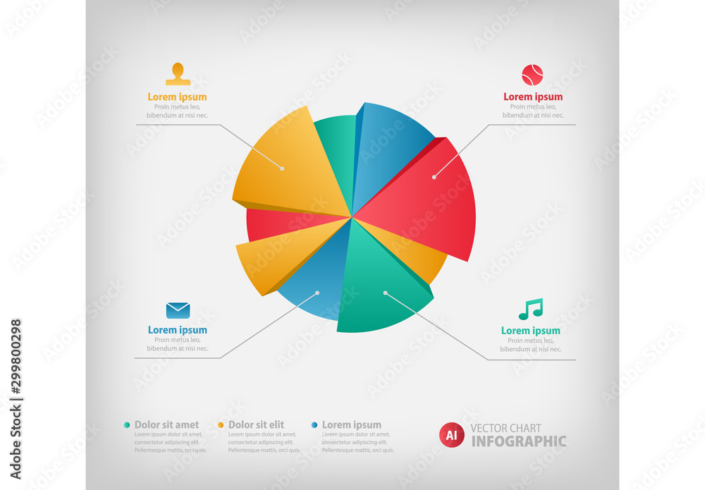 Pie Chart Infographic Stock Template | Adobe Stock