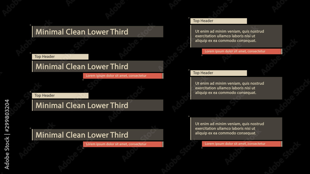 Clean Lower Thirds Stock Template | Adobe Stock