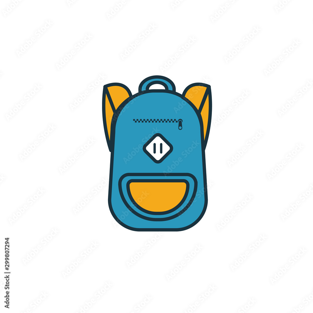 Backpack icon. Simple element from school icons collection. Creative ...