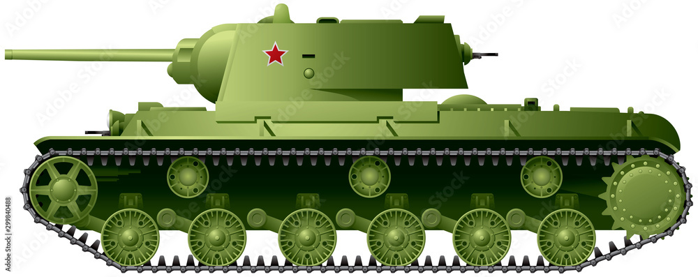 Tank, World War II Soviet heavy tank KV-1 from Kliment Voroshilov KV ...