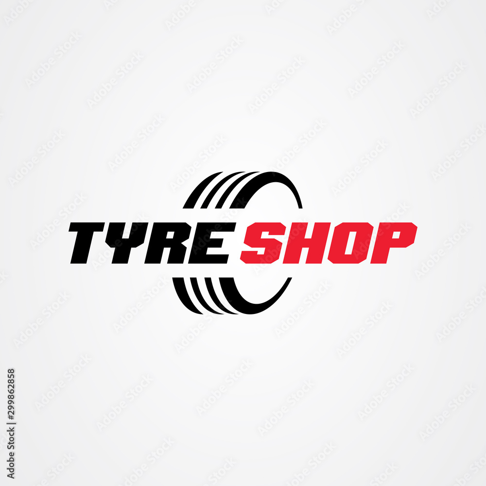 Tire shop logo template. tire icon vector illustration. Stock Vector ...
