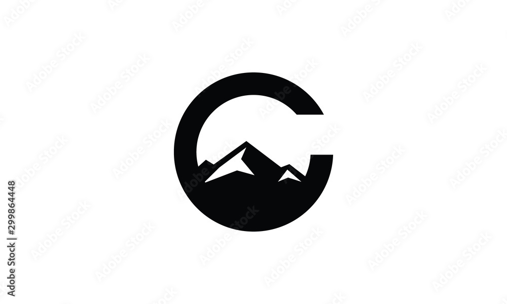 letter C and mountain logo design inspirations Stock Vector | Adobe Stock