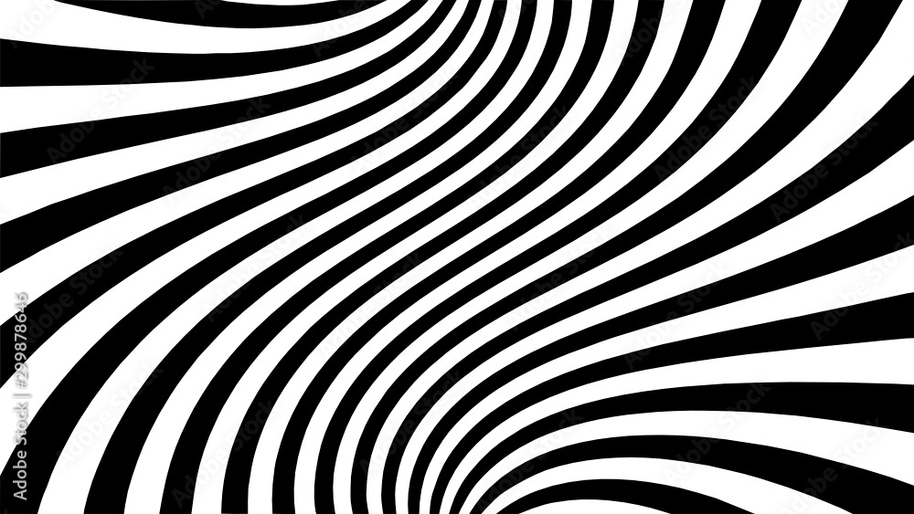 Vector - Black and white abstract striped illusion Stock Vector | Adobe ...