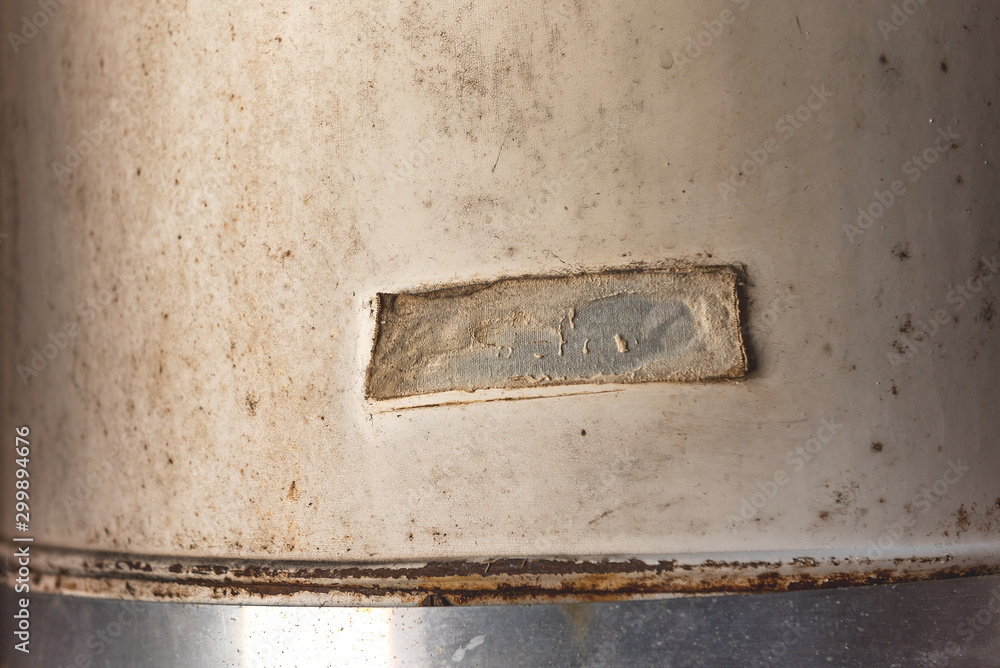 Old grungy metal texture of ancient water heater Stock Photo | Adobe Stock