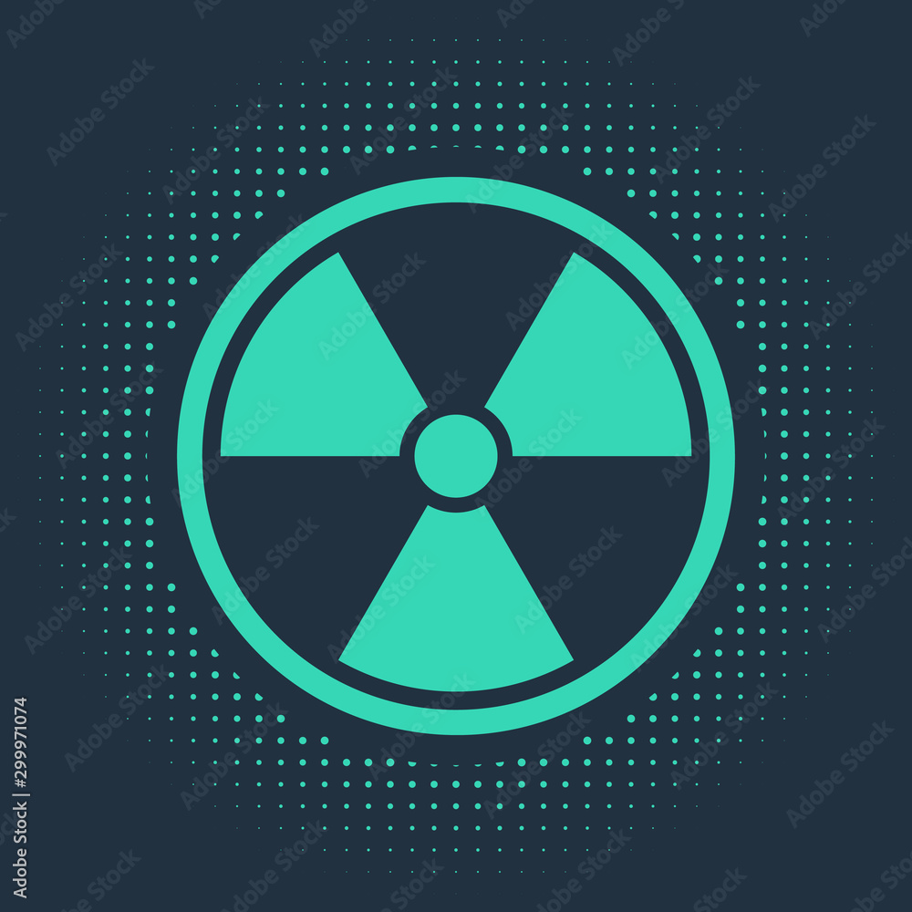 Blue Radioactive Symbol